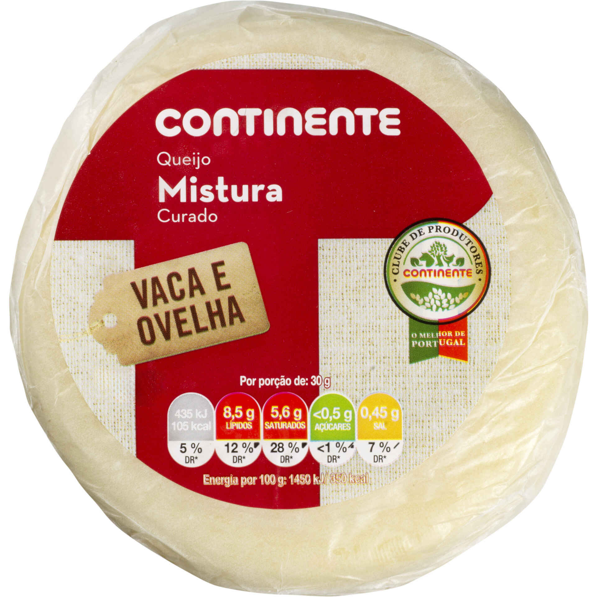 Queijo de Mistura Curado Continente - emb. 500 gr (aprox.) | Continente ...