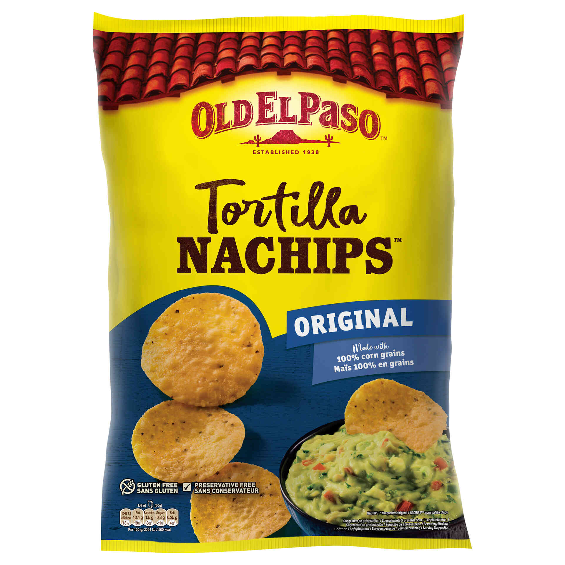 Snacks Tortilla Nachips Old El Paso - emb. 185 gr | Continente Online