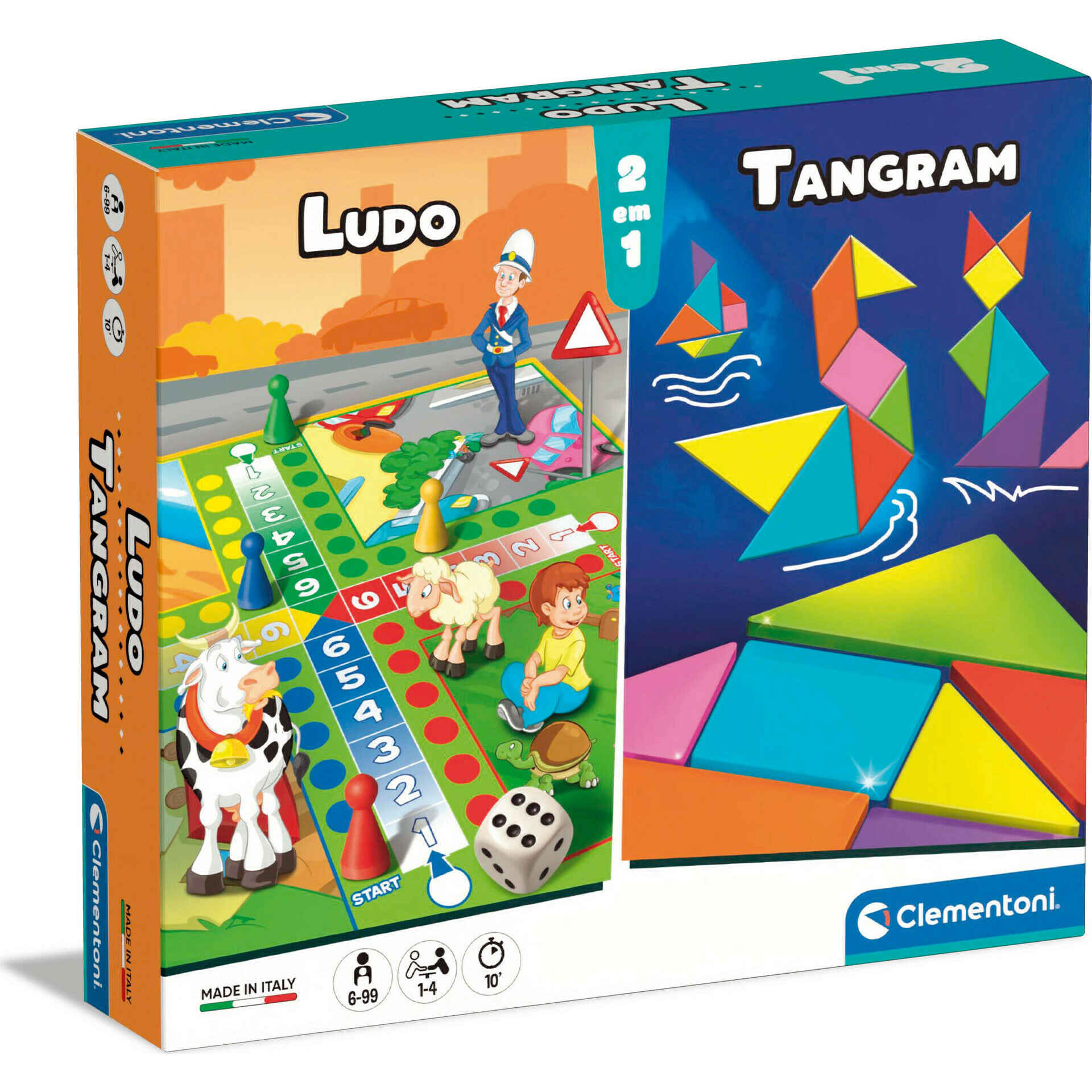 Clementoni - Jogo de Tabuleiro Ludo + Tangram | Continente Online