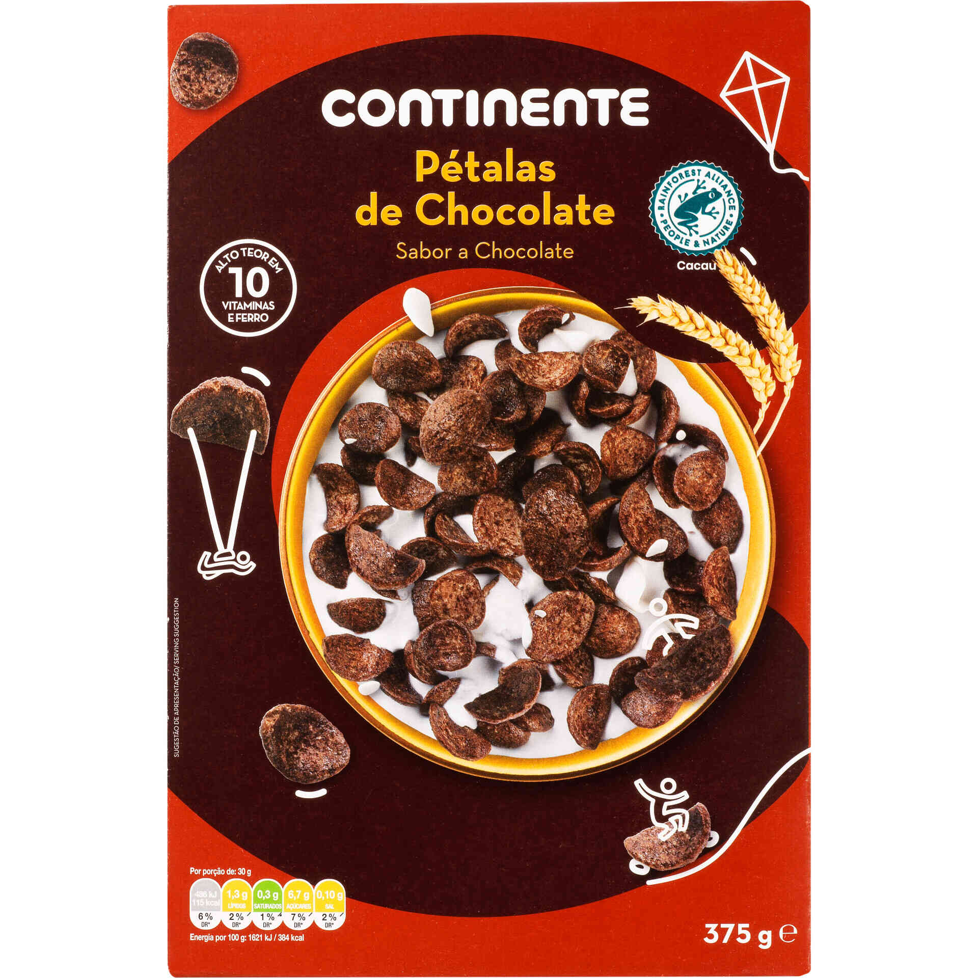 Cereais Pétalas de Chocolate Continente - emb. 375 gr | Continente Online