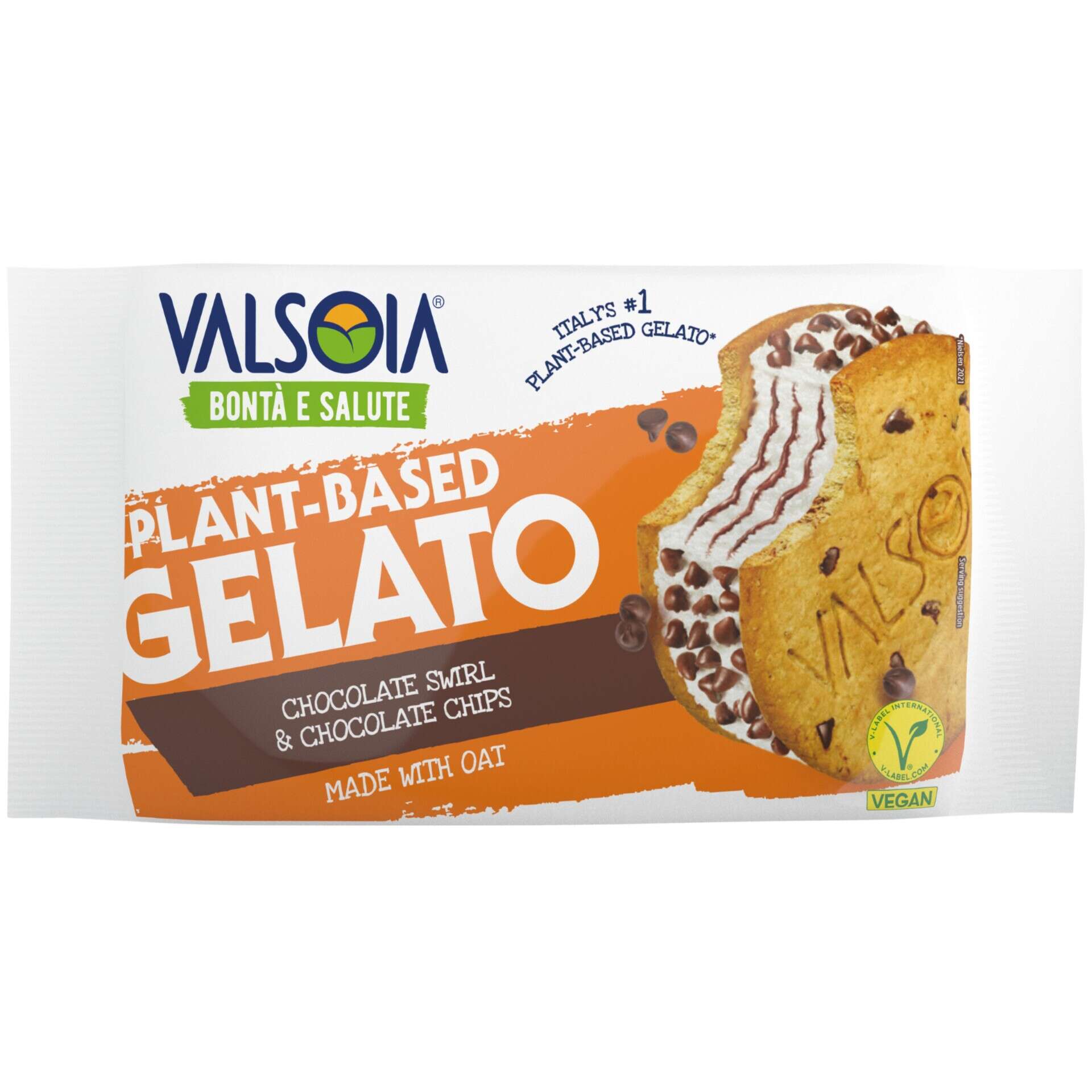 Gelado Cookie Pepitas de Chocolate Valsoia - emb. 90 gr | Continente Online