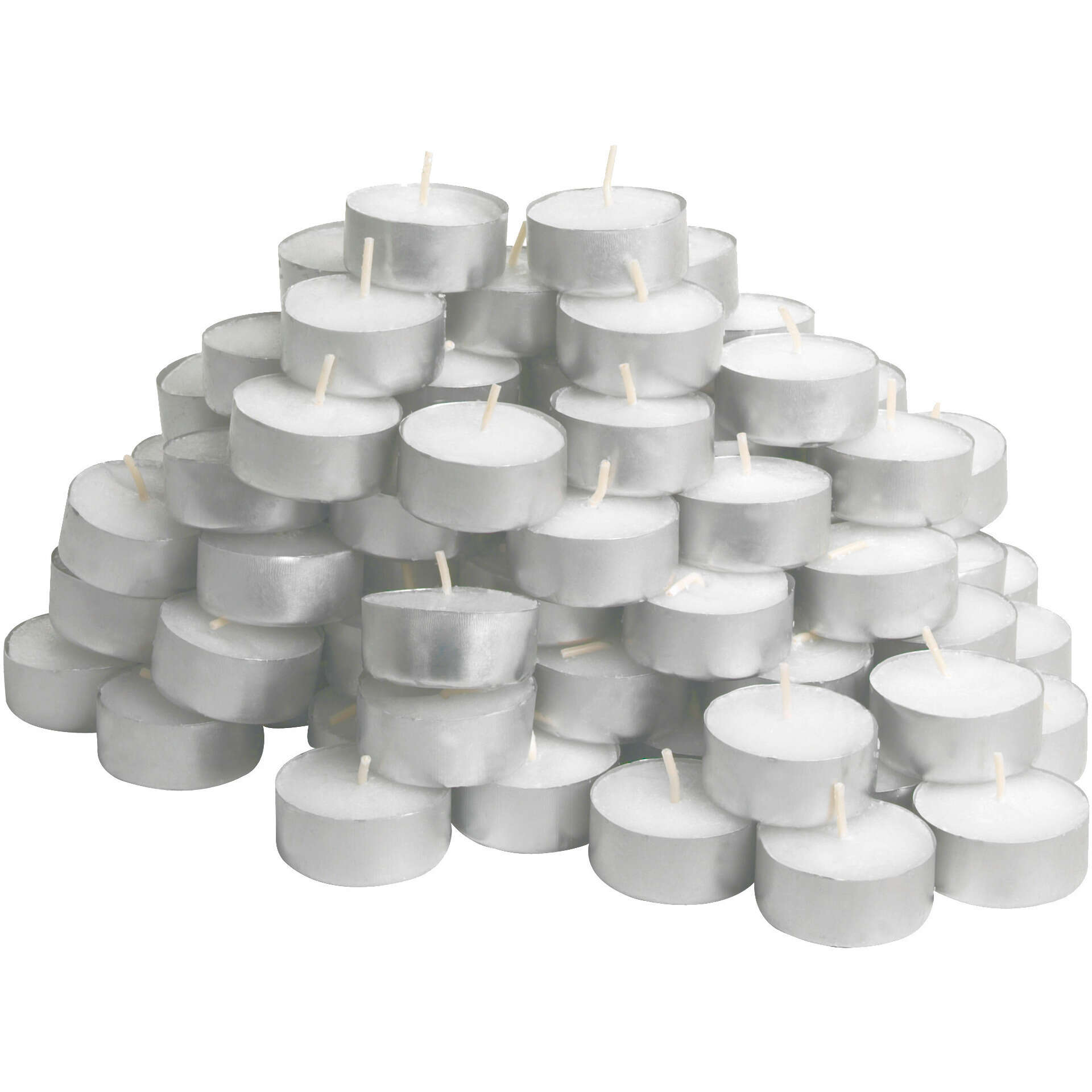 Conjunto 100 Velas Tealight Brancas Kasa | Continente Online